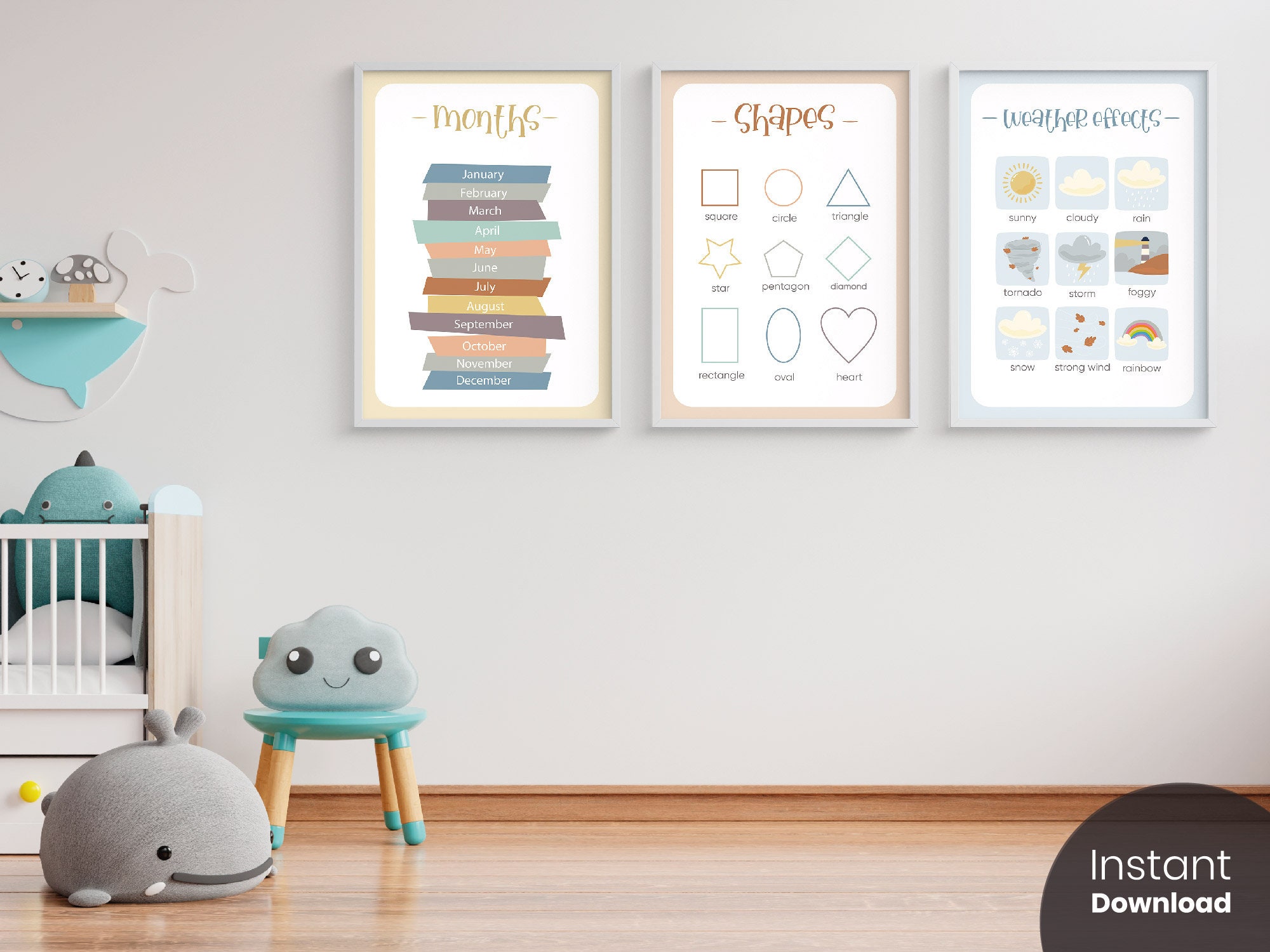 Set of 12 Homeschool Printables Educational Prints - Etsy