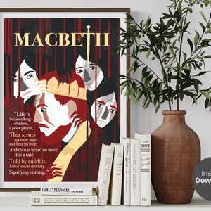 Macbeth Print | English Literature Printable Poster | Wall Art ...