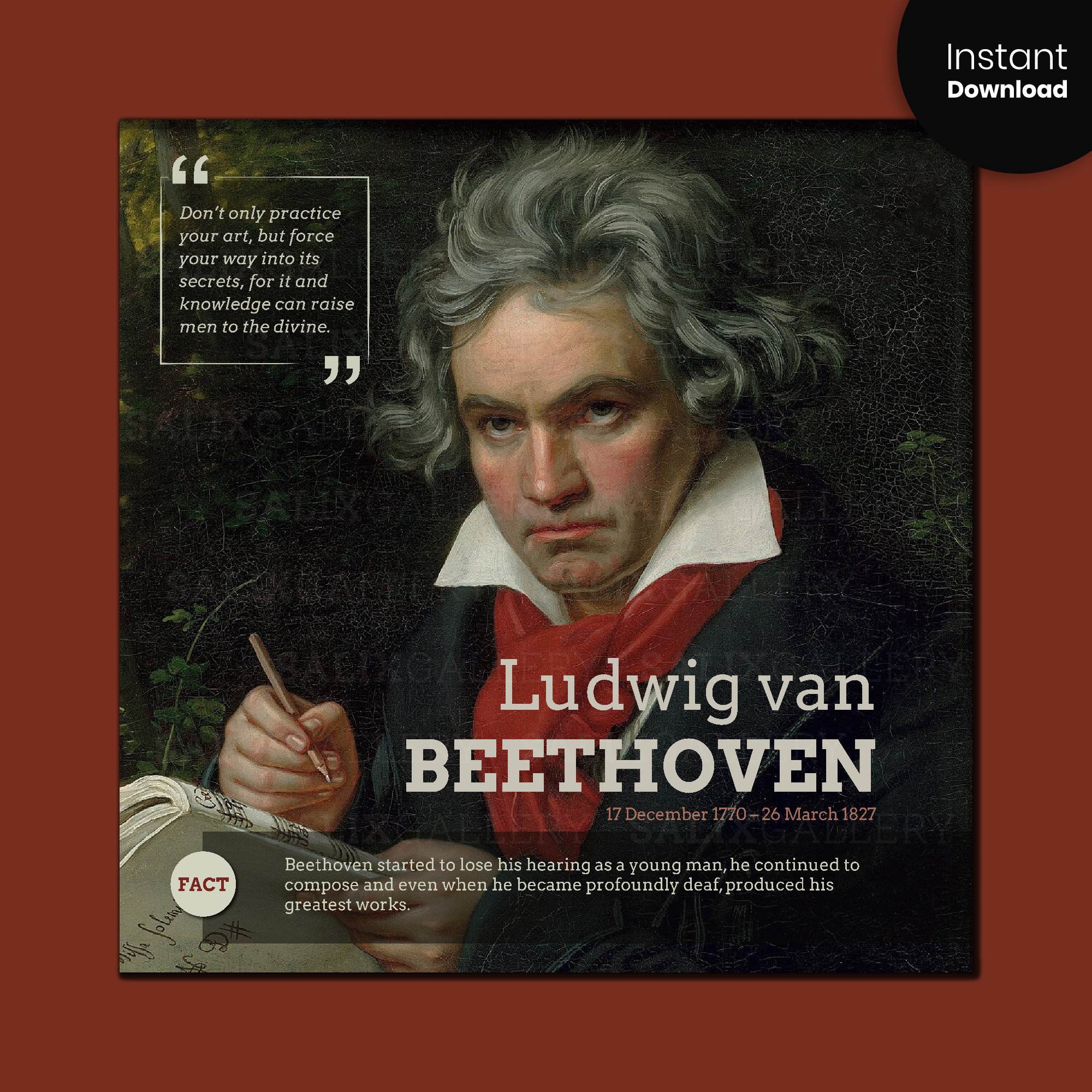 Music Room Posters Music Room Decorations Composers Music Art Print ...