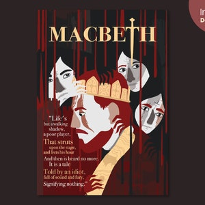 Macbeth Print | English Literature Printable Poster | Wall Art ...