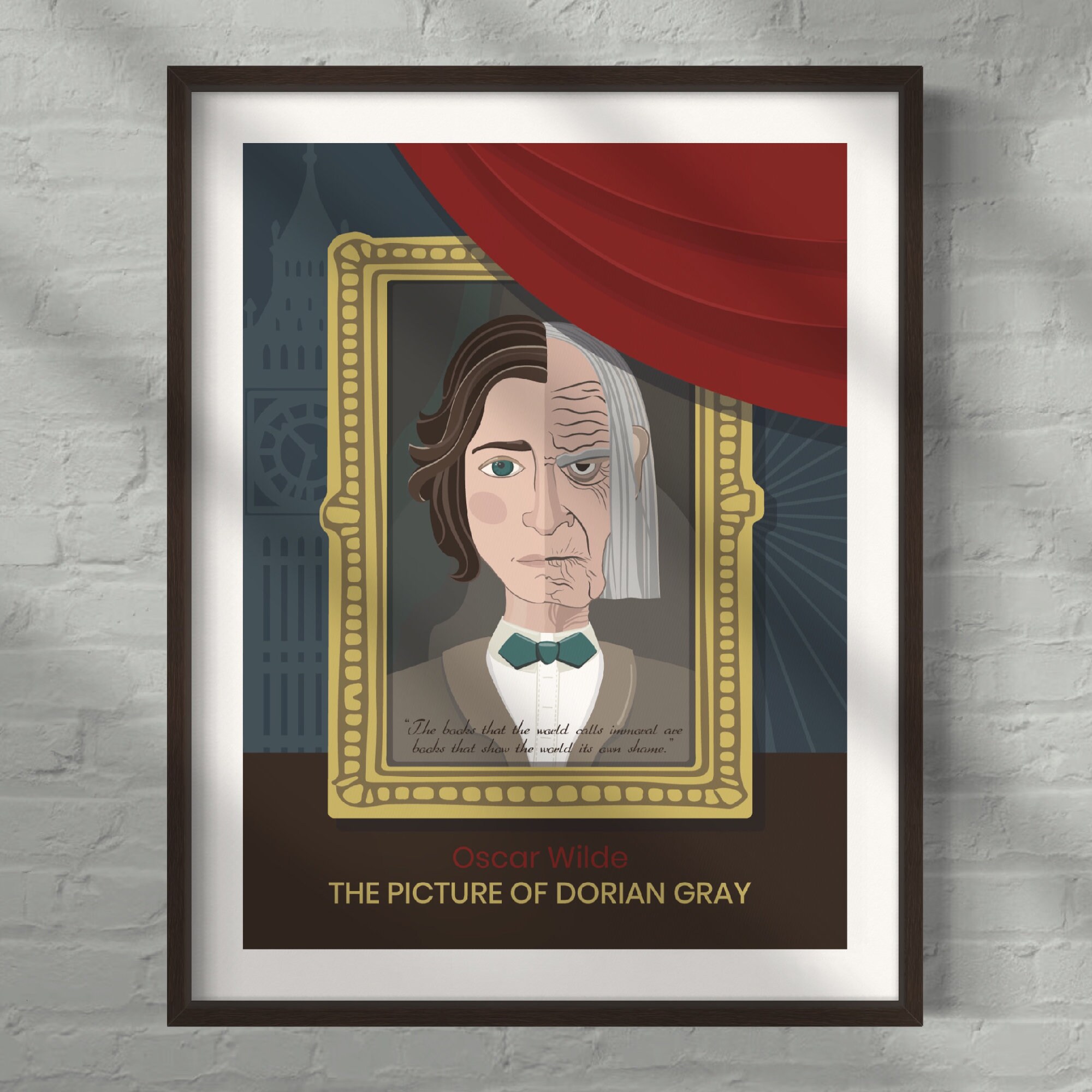 The Picture of Dorian Gray Poster | Oscar Wilde Print | English ...