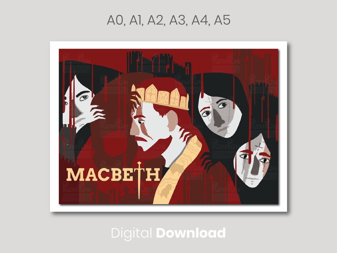 Macbeth | English Literature Printable Poster |school Wall Art ...