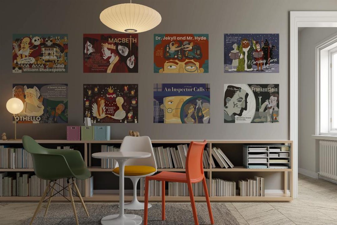 17 Classic Novel Posters | English Literature Classroom Decor (digital ...
