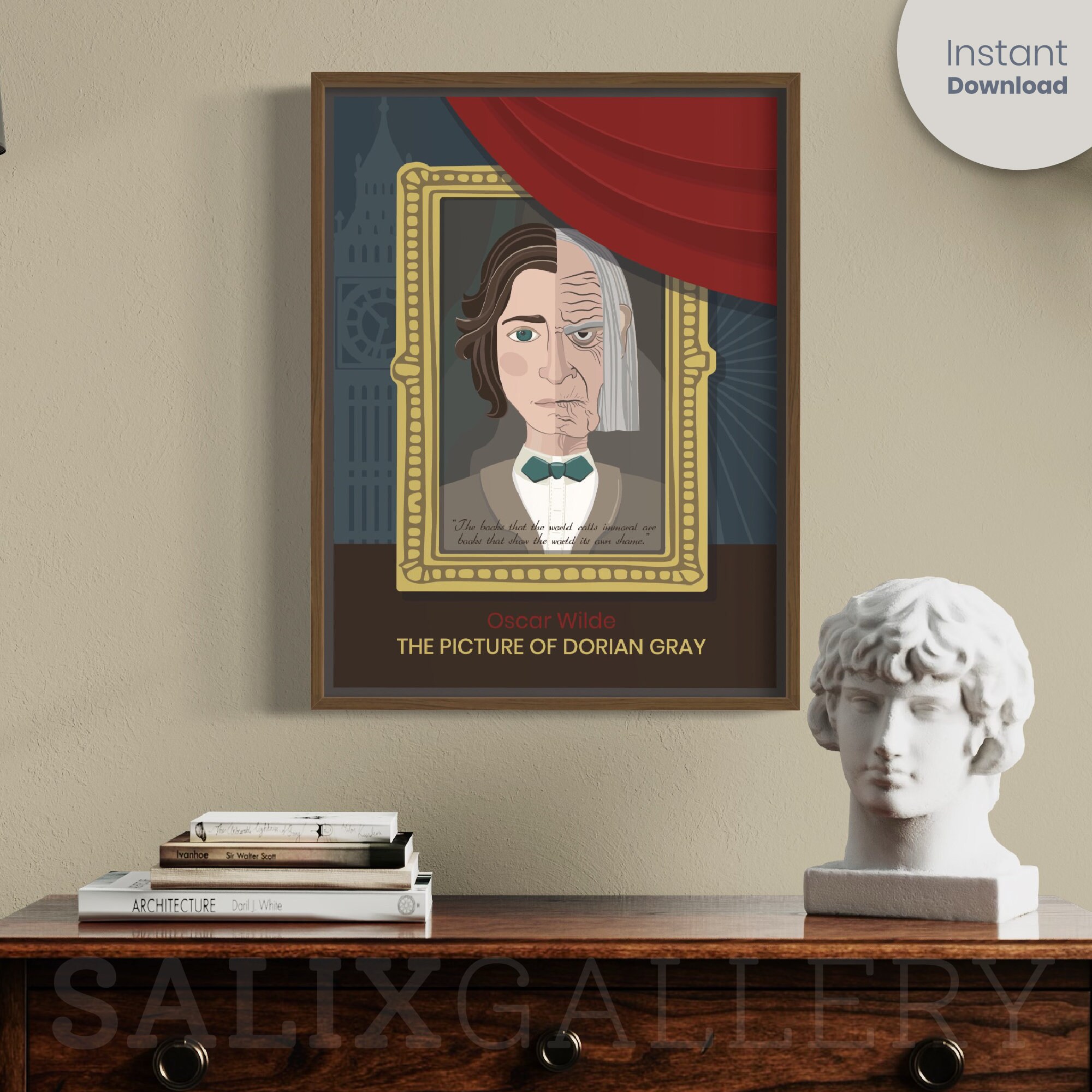 The Picture of Dorian Gray Poster | Oscar Wilde Print | English ...