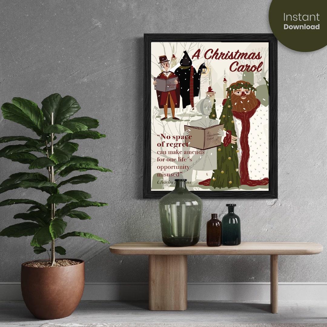 A Christmas Carol Poster | Literary Poster | Library Wall Decor ...