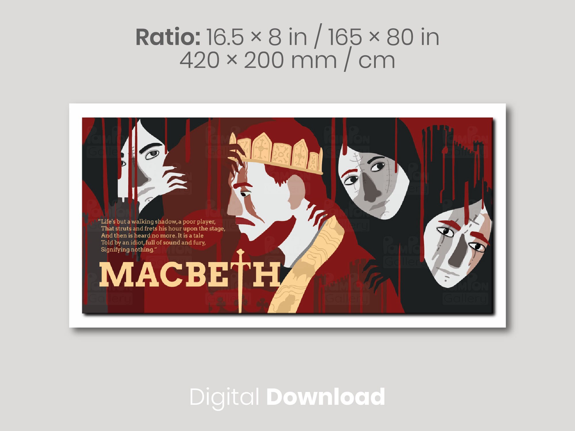 Macbeth | English Literature Printable Poster |school Wall Art ...