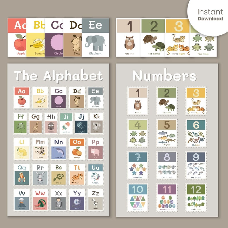 ESL Alphabet Cards | Nursery Educational Poster | Printable Alphabet ...