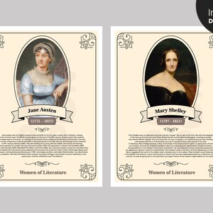 Women in Literature Posters: Feminist Writer Prints (digital Download ...