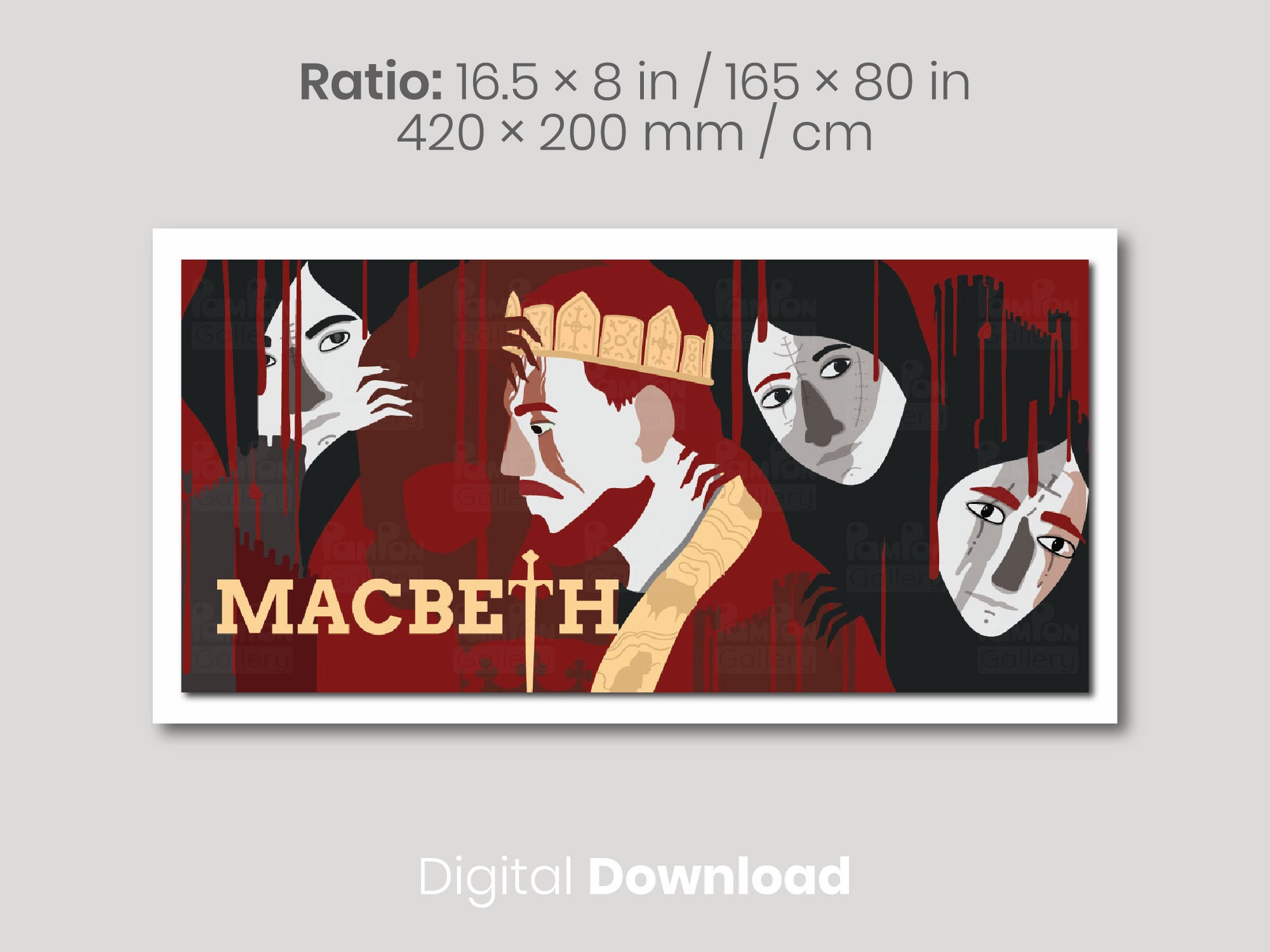 Macbeth | English Literature Printable Poster |school Wall Art ...
