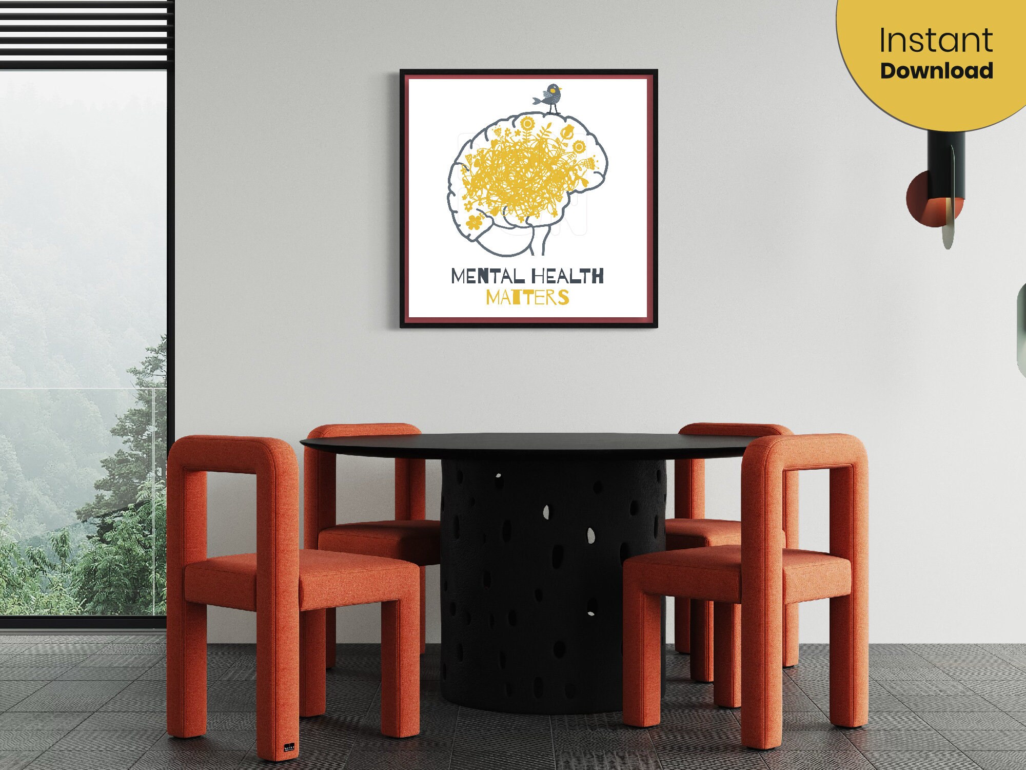 Mental Health Matters Printable Poster | Therapy Office Decor ...