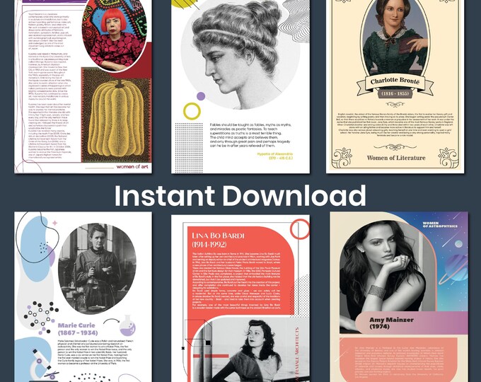 Printable Set of Empowered Women of History, Classroom Posters, School ...