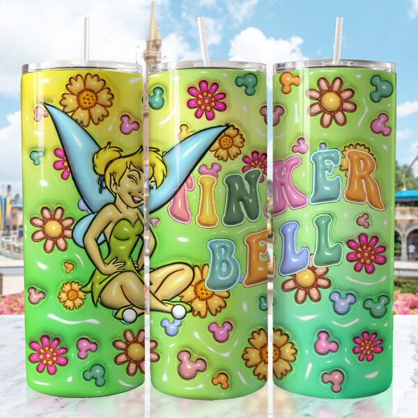 Tinkerbell Sublimation 20 Oz Skinny - Etsy