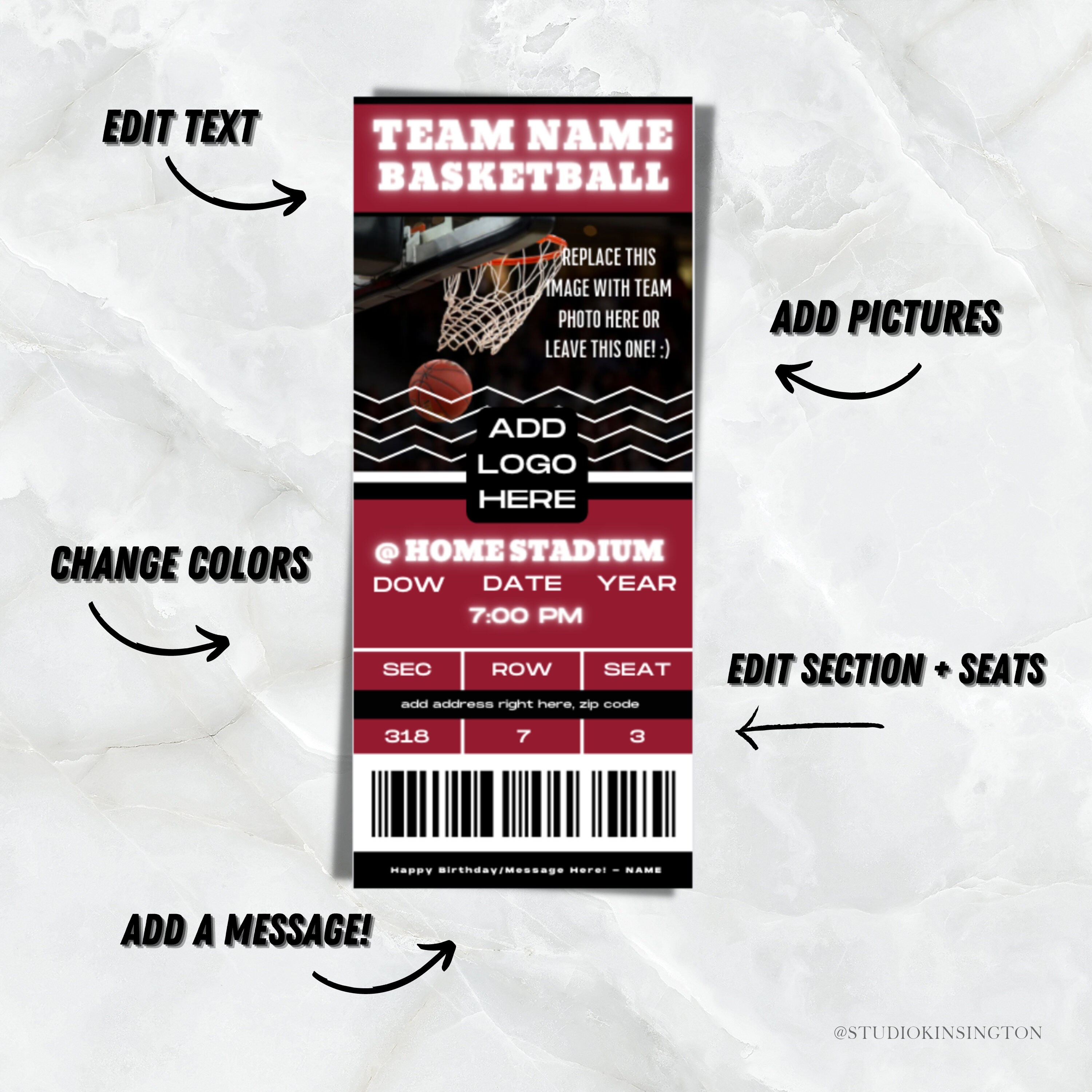 Printable/editable Alabama Maroon and White Basketball Colors Game ...