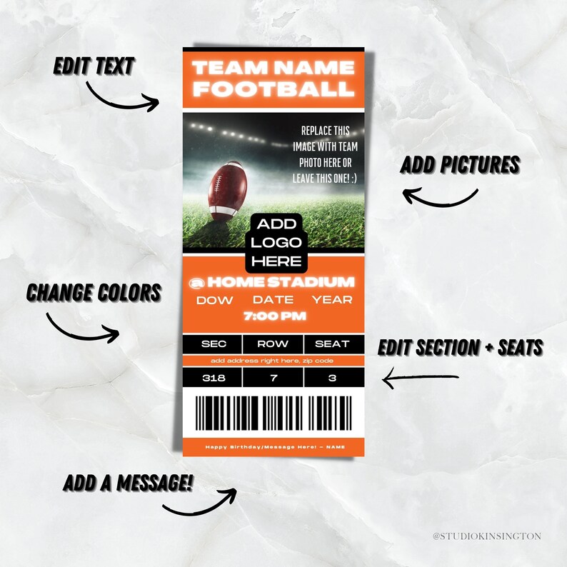 Printable/editable Oklahoma State Colors Cowboys Football Game/event ...