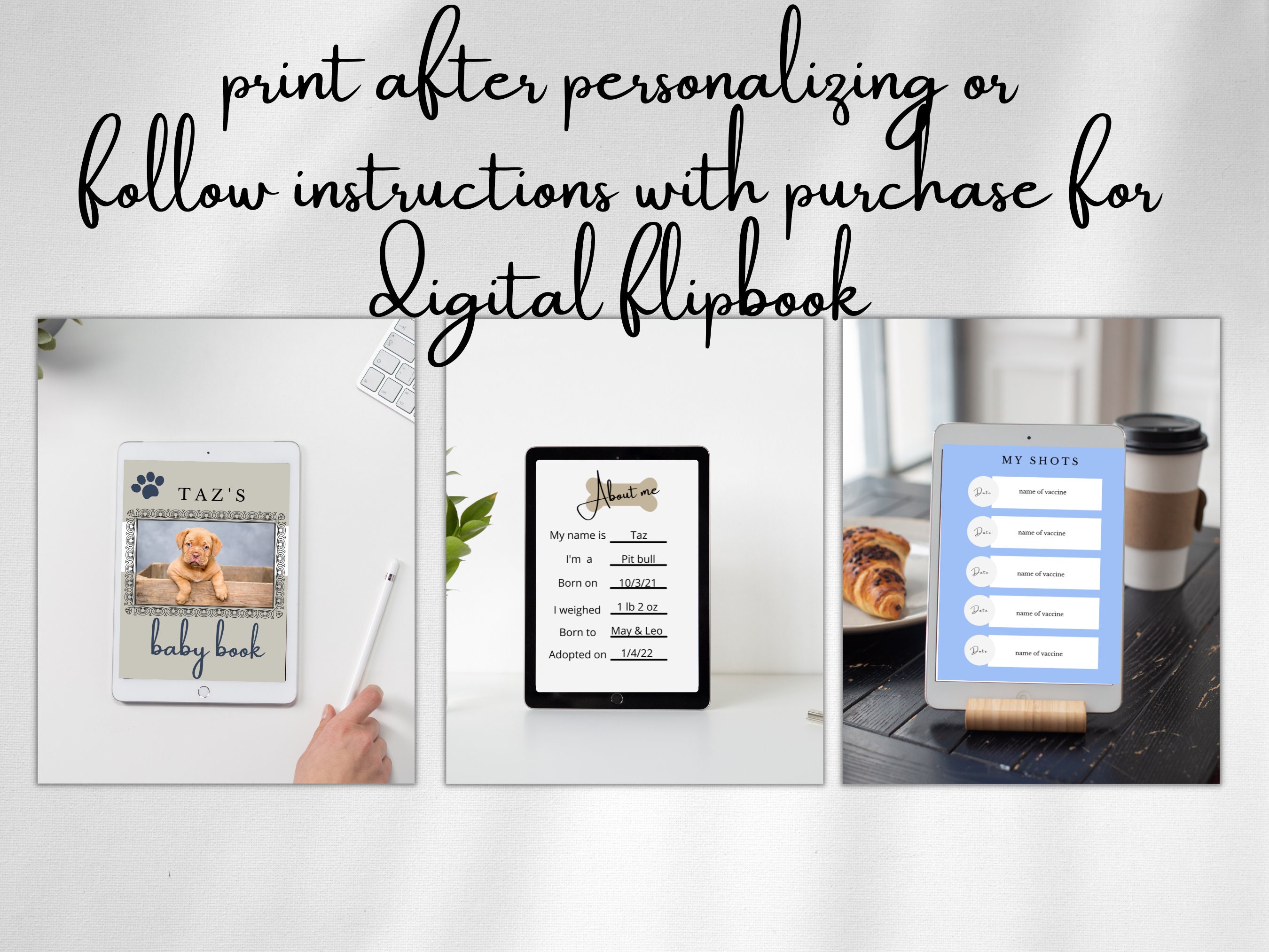 Puppy Photo Album Puppy Baby Book Puppy Mom Dog Mom Puppy Parent Puppy ...