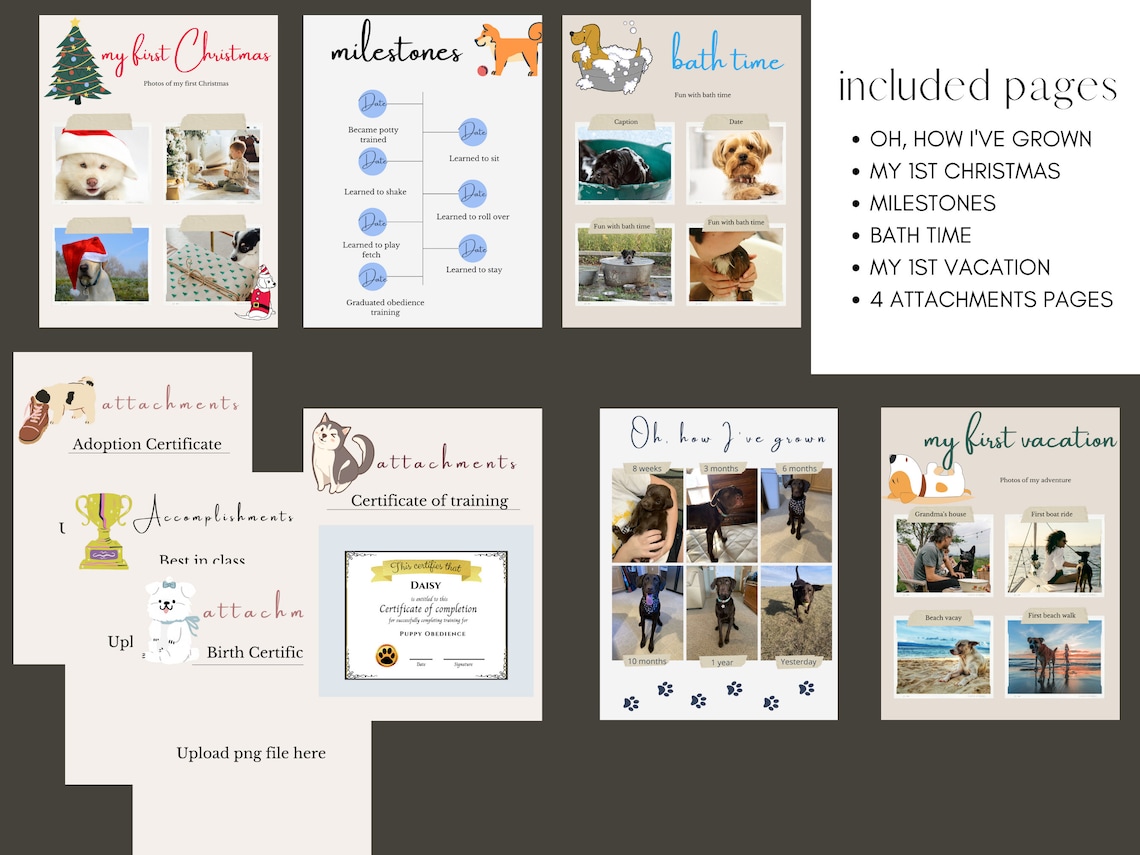 Puppy Photo Album Puppy Baby Book Puppy Mom Dog Mom Puppy Parent Puppy ...