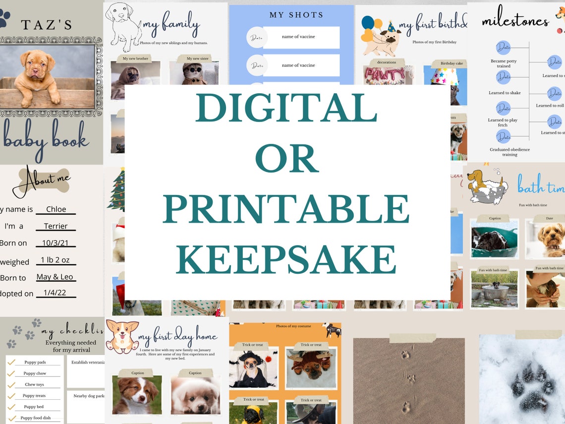 Puppy Photo Album Puppy Baby Book Puppy Mom Dog Mom Puppy Parent Puppy ...