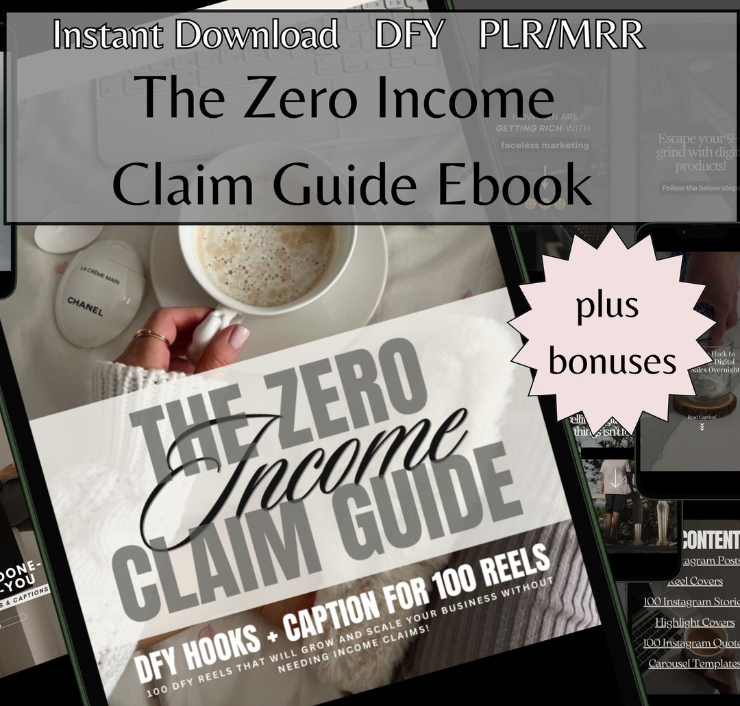 The Zero Income Claim Guide, 100 Faceless Video Reels, Instagram Reels ...