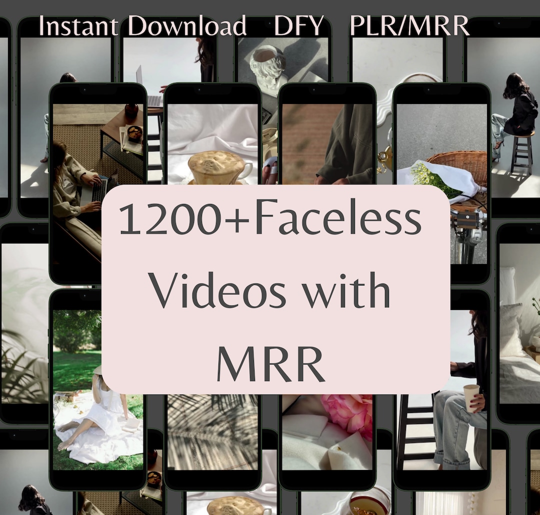 1200 + Video Reels, Instagram Reels, MRR, PLR, Faceless Reels, Faceless ...