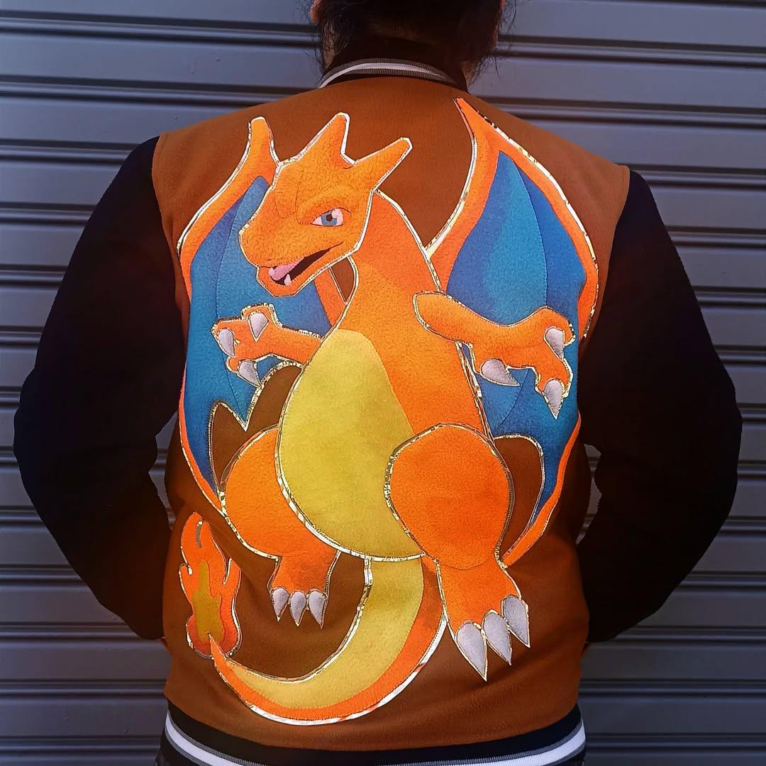 Golden Charizard Varsity Jacket - Etsy