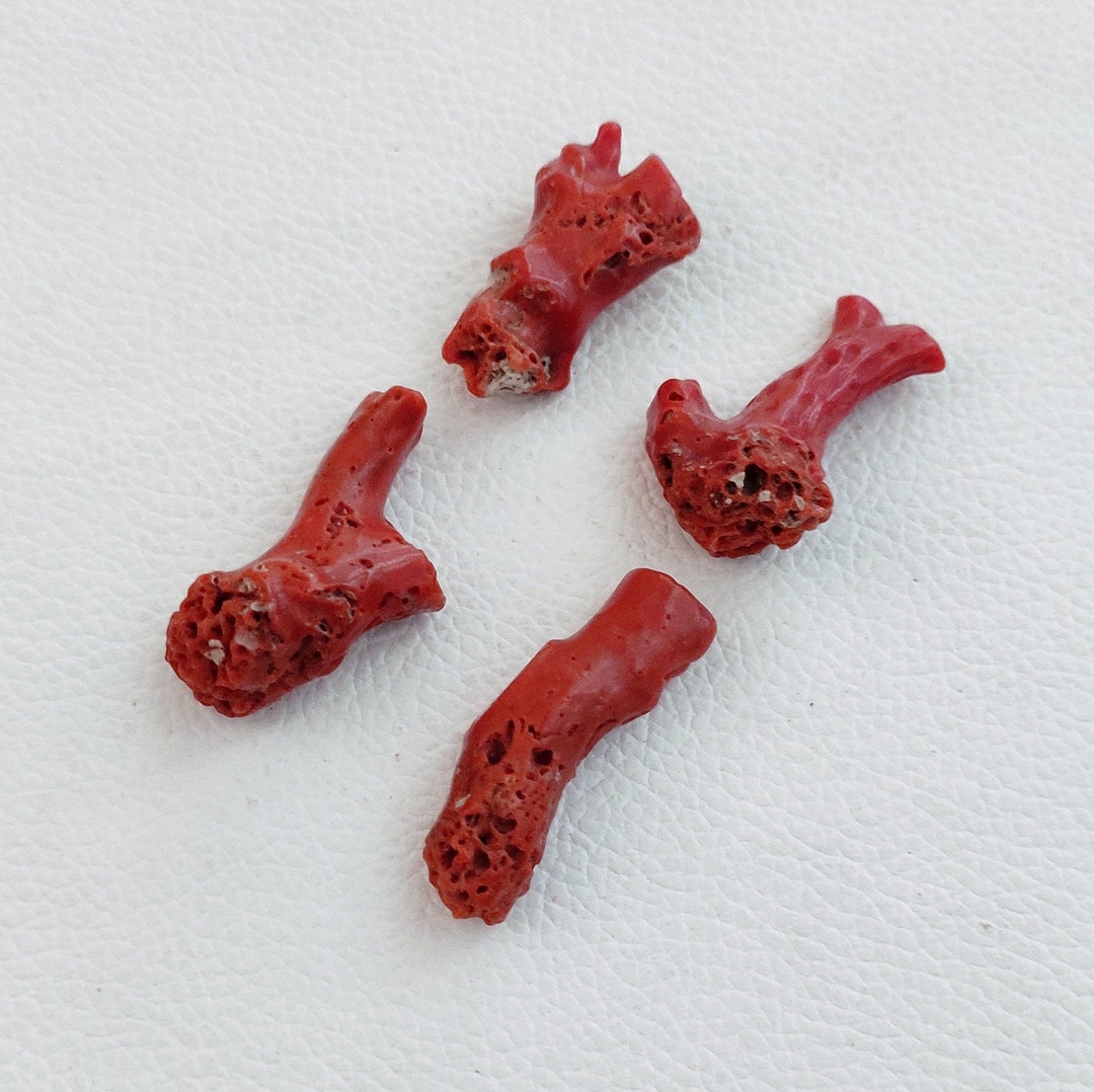 Vintage Italian Red Coral Rough Gemstone, Coral Unpolished Rough, Red ...