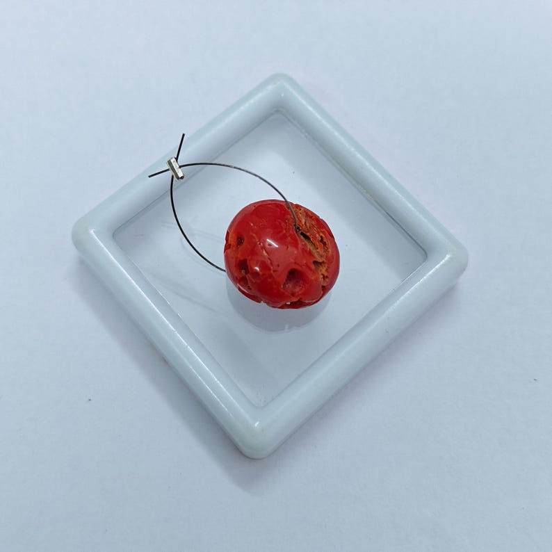Vintage Italian Coral Rondelle Beads | Genuine Mediterranean Red Spacer ...