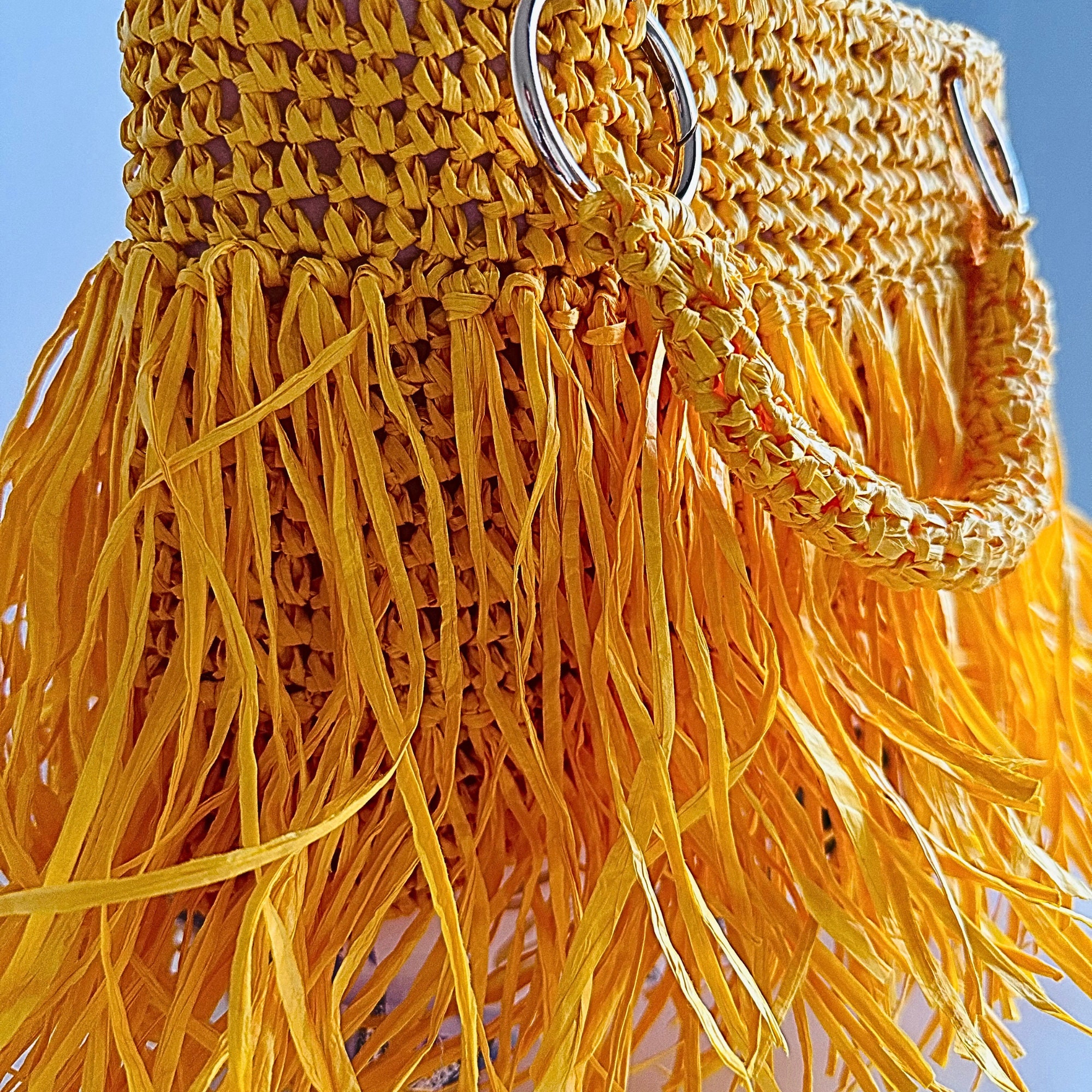 Yellow Raffia Summer Bag Raffia Hand Shopper Bag Raffia - Etsy