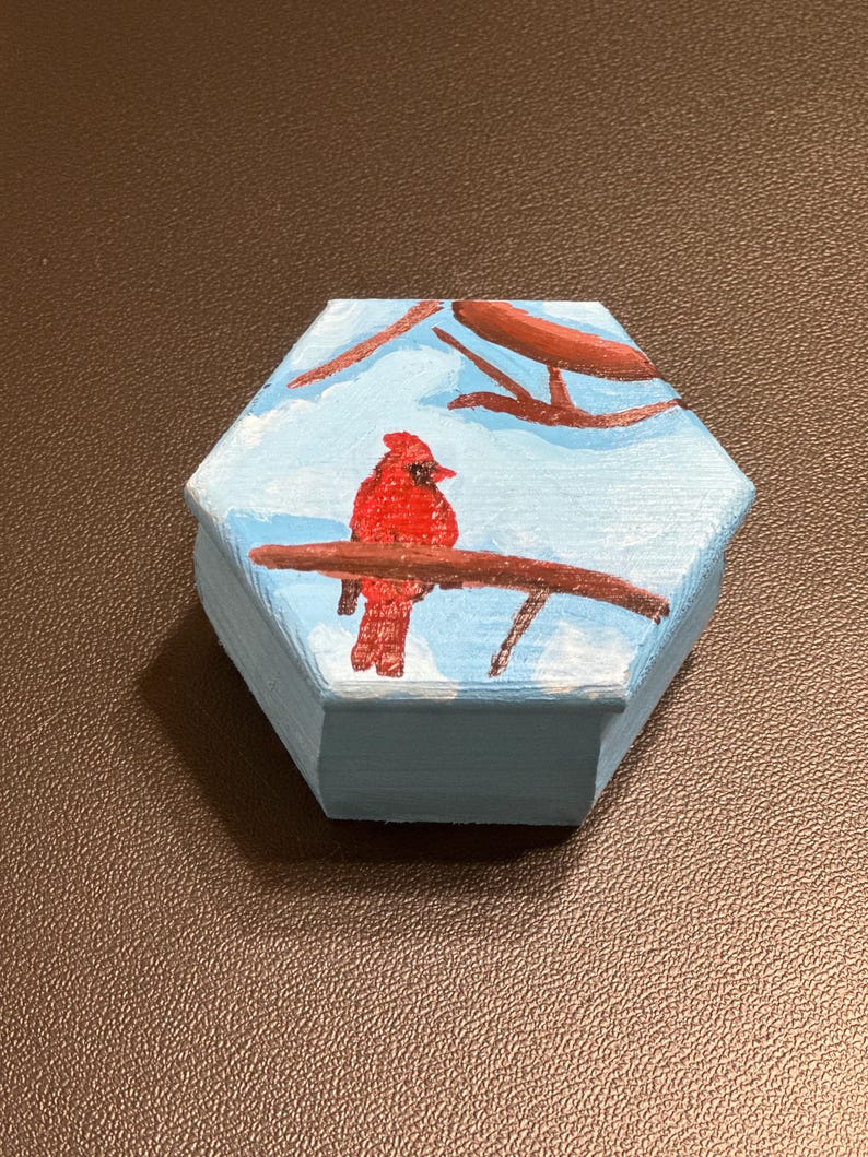 Red Cardinal Jewelry Box - Etsy