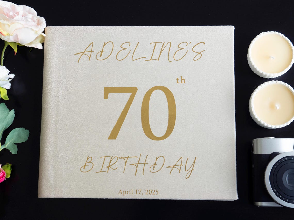 Personalized Birthday Guest Book: Modern Photo Album - Etsy