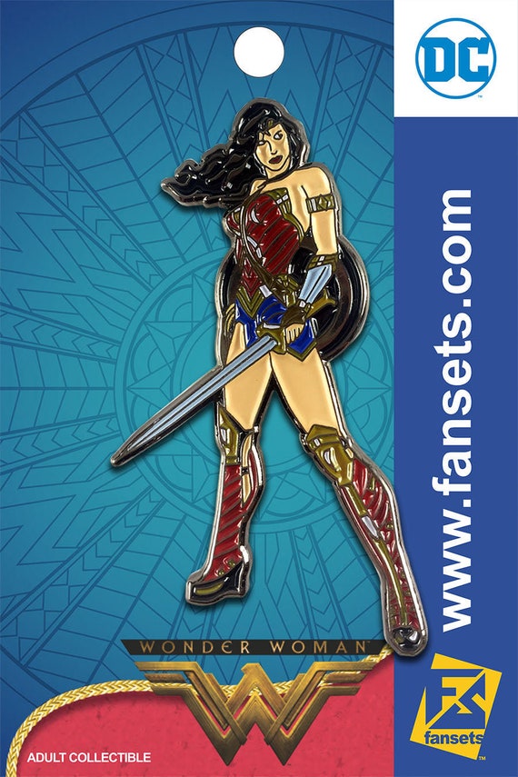 DC Comics WONDER WOMAN Stance With Sword Licensed Fansets Pin - Etsy
