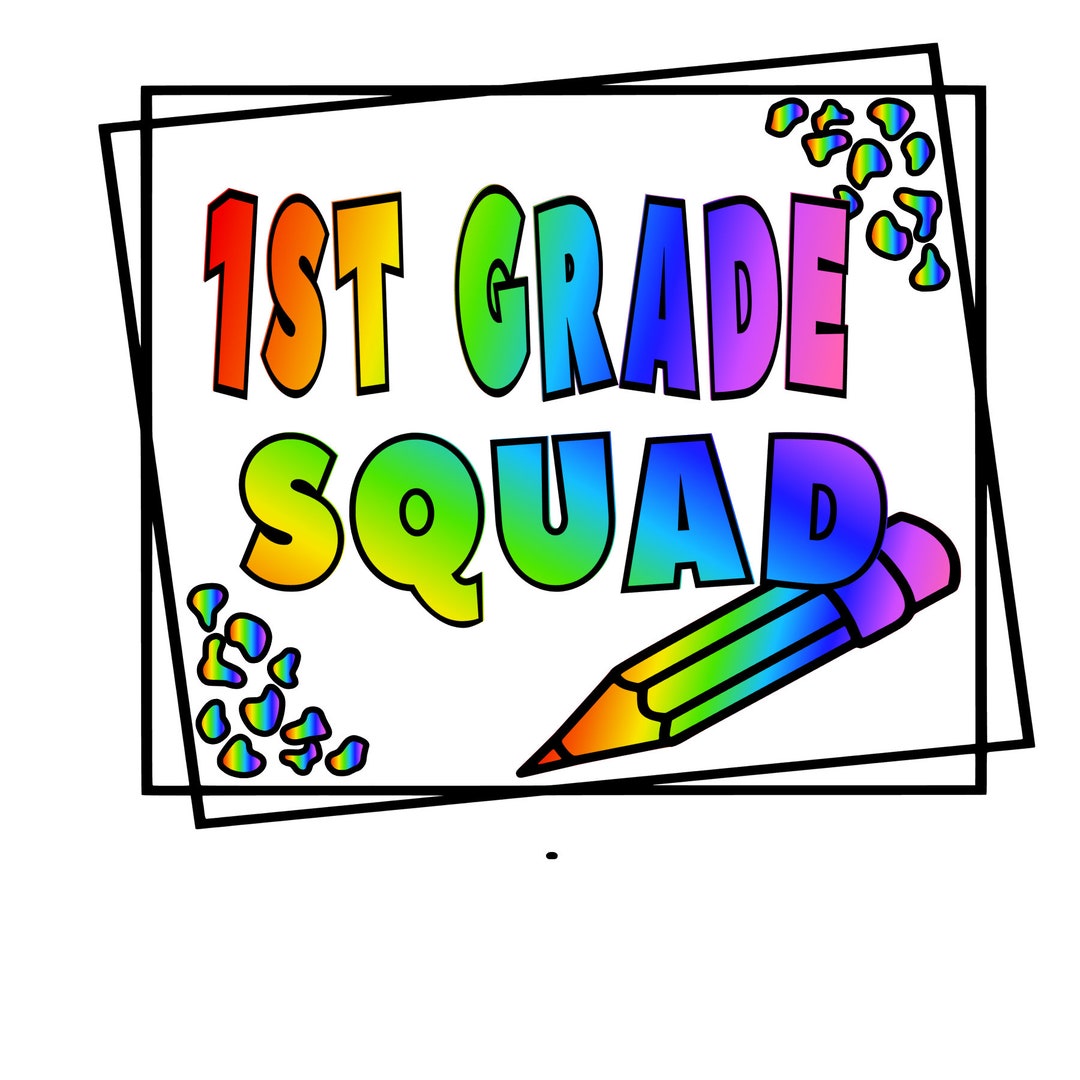 1st Grade Squad SVG - Etsy