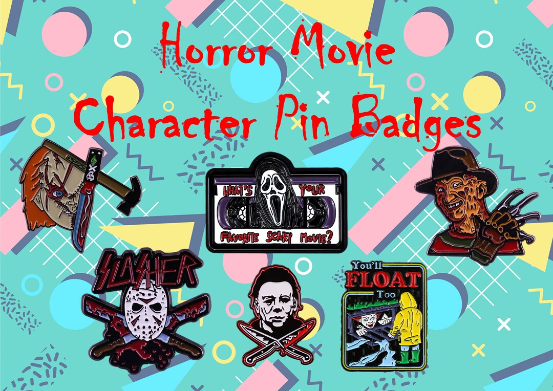 Horror Film Movie Character Pin Badges Great Quality Gift - Etsy UK
