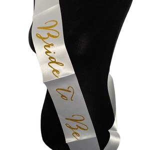 Bride to Be Sash, Bachelorette Party Sash, Gold Glitter Lettering ...