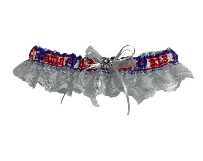 Dodgers Garter, Garter, Embroidered Garter, Navy Garter, Blue Garter ...