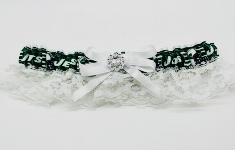 Jets Inspired Wedding Garter, Sports Garter, New York Inspired Sports ...