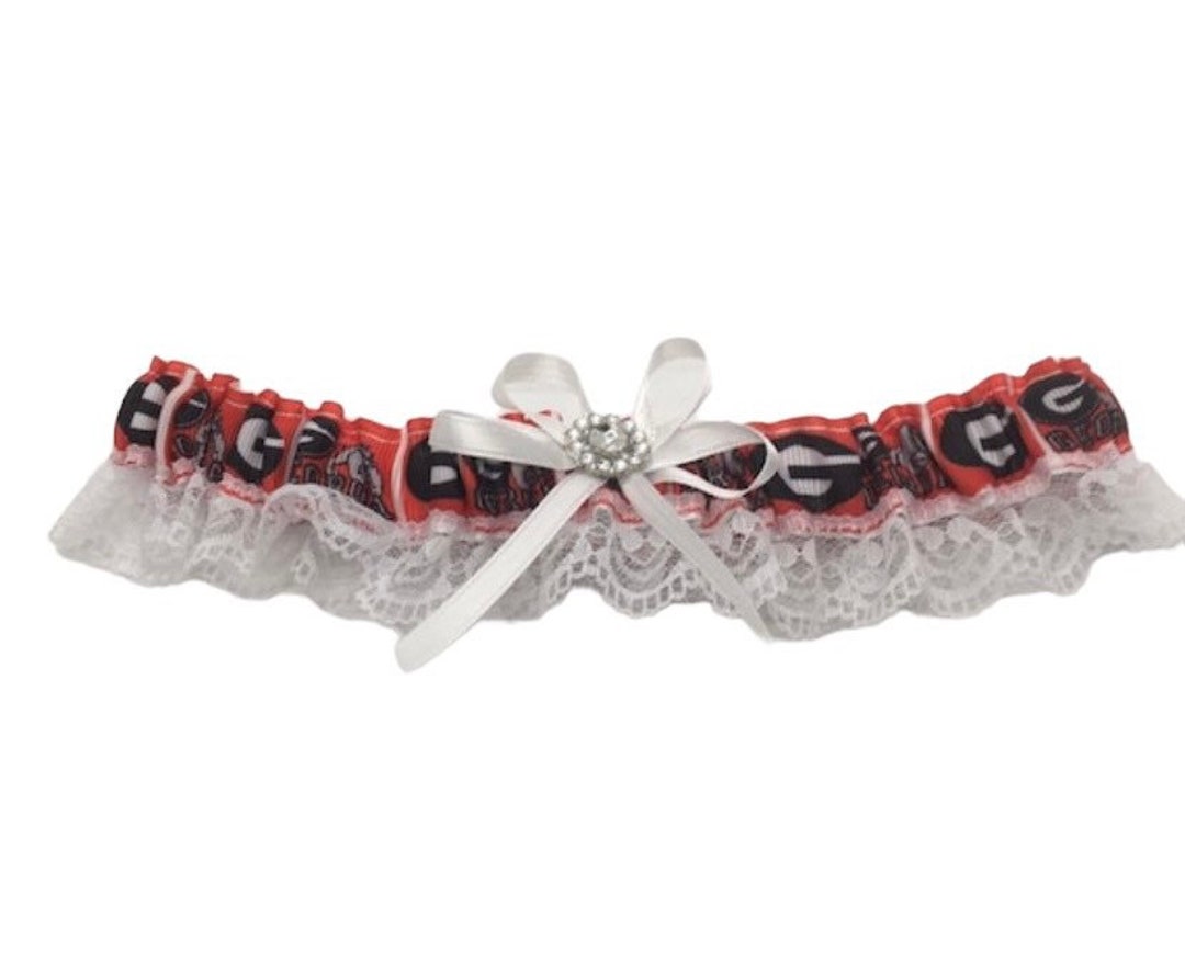 Bulldogs Inspired Wedding Garter, Sports Garter, Wedding Accessory ...