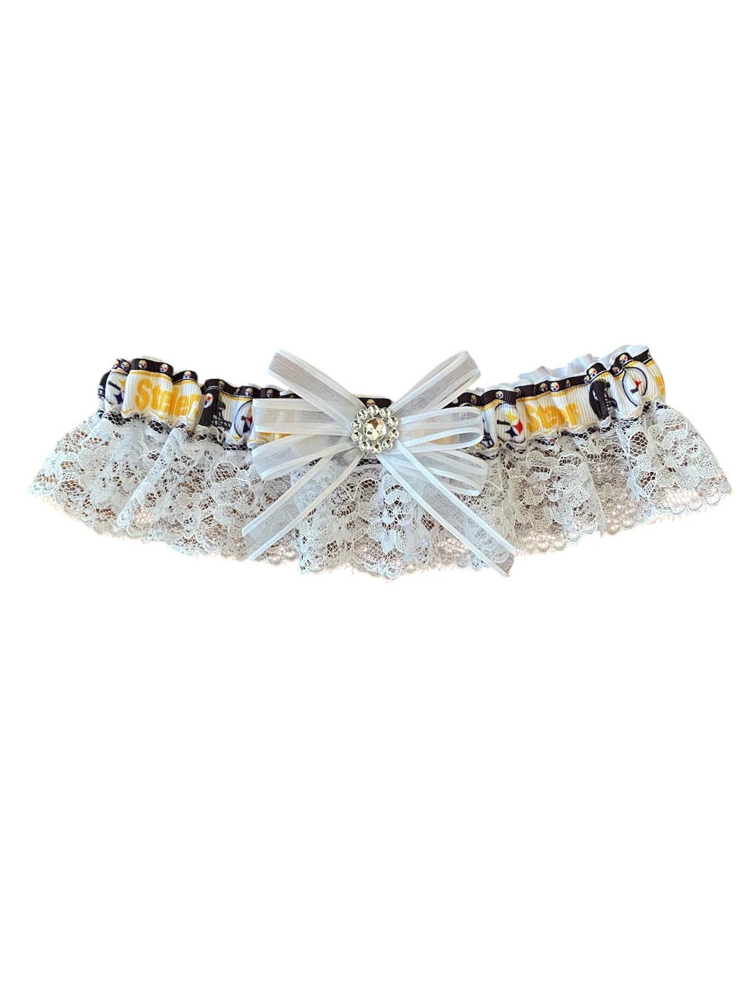 Steelers Inspired Lace Wedding Garter: Sports Team Accessory - Etsy