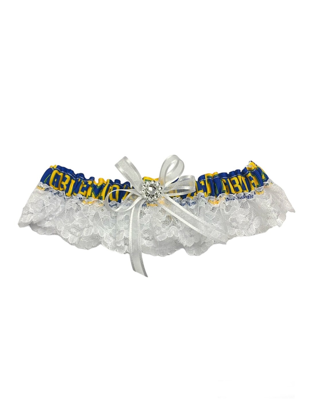 Michigan Wolverines Wedding Garter: Blue & Gold Lace, Sports Team ...