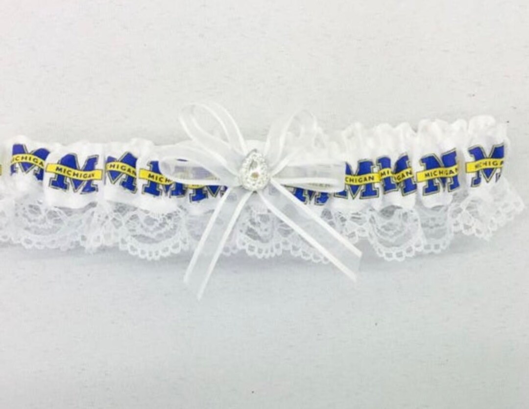 Michigan Inspired Wedding Garter, Sports Garter, Wedding Accessory ...