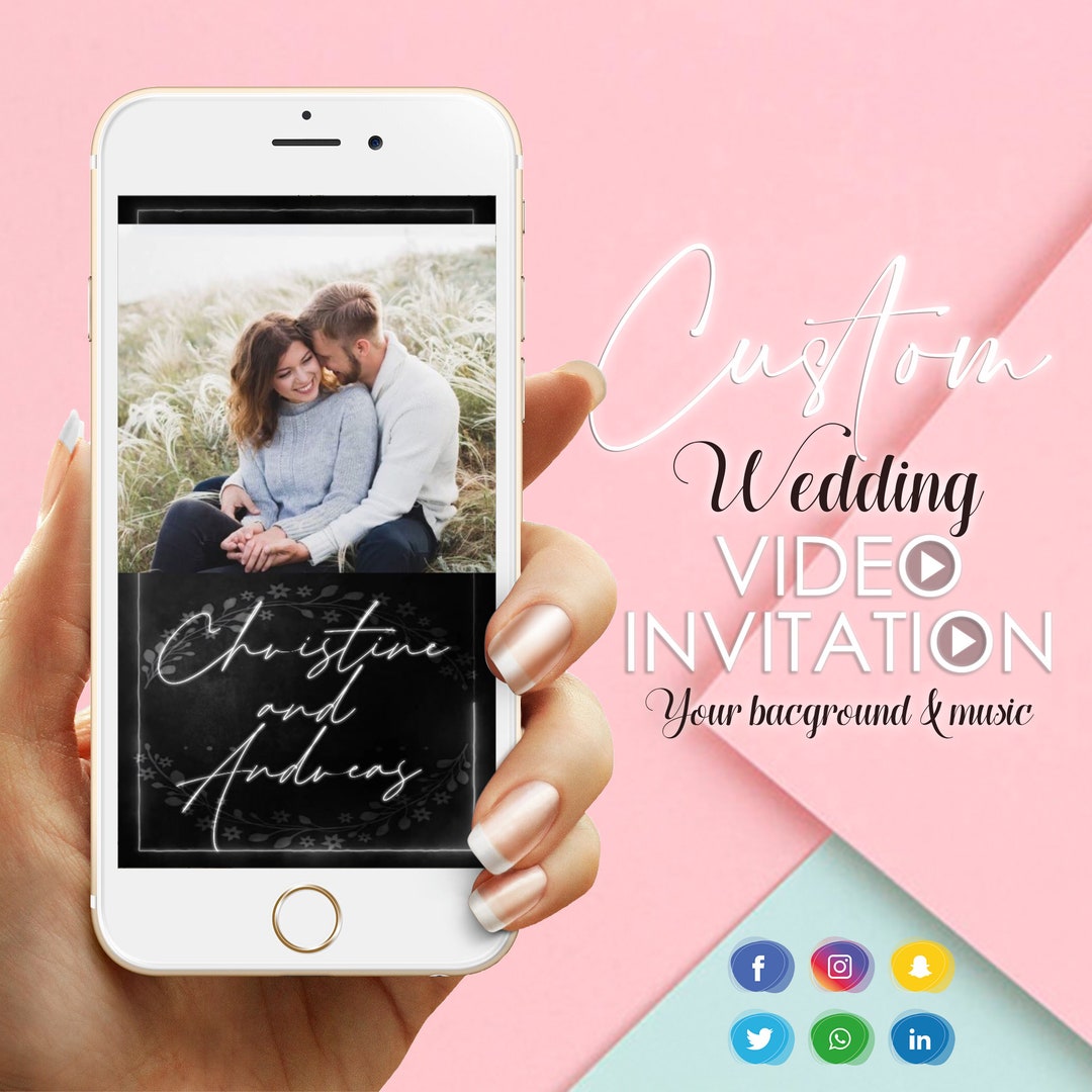 Luxury Digital Invitation Video, Wedding Video Invitation, Save the ...