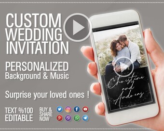 Custom Animated Wedding Invitation - Etsy