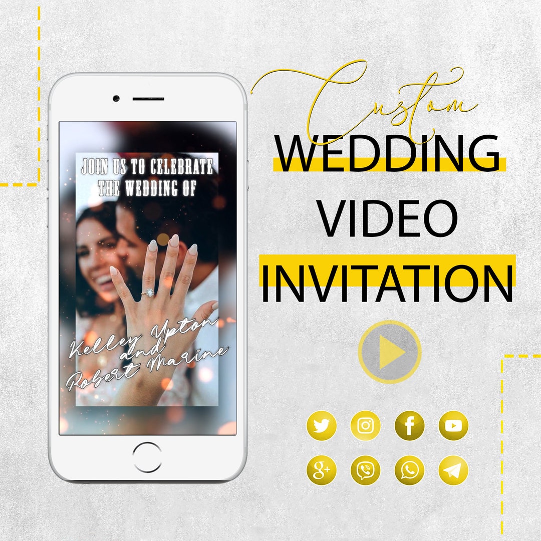 BEST Modern Digital Invitation, Wedding Video Invitation, Save the Date ...