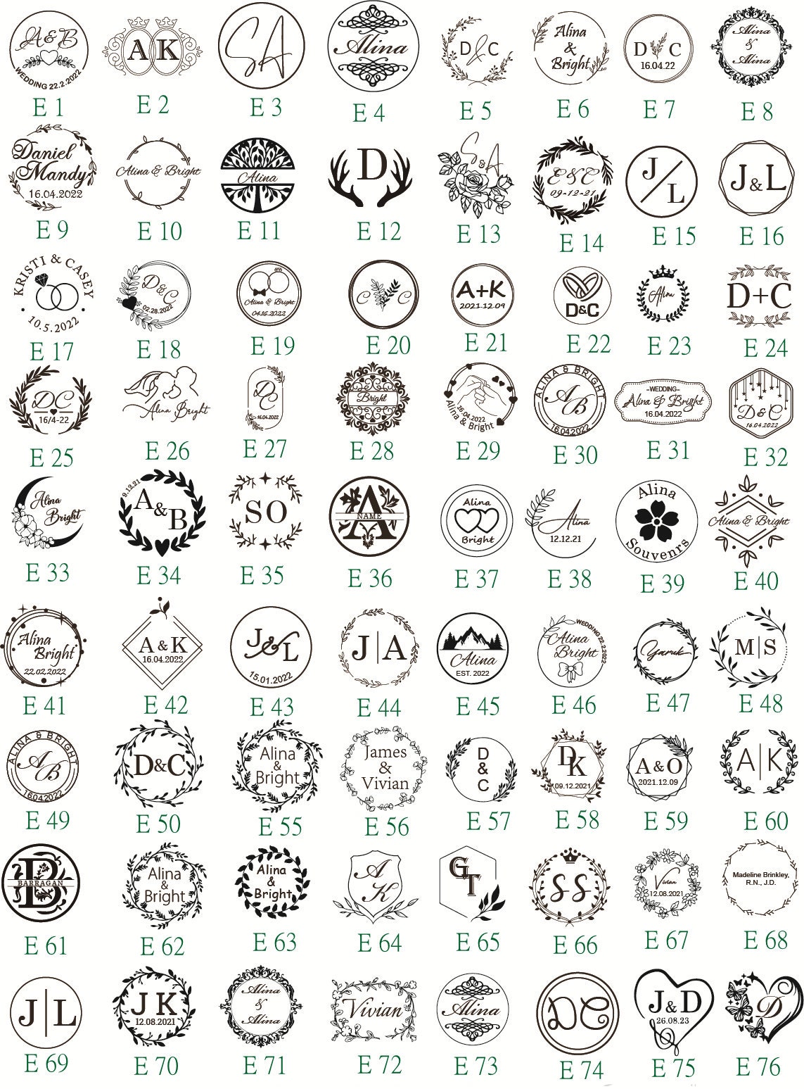 Personalized Embosser Stamp Custom Wedding Embosser Stamp - Etsy