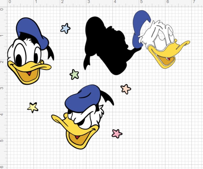 Layered Donald Faces SVG, PNG, JPG - Etsy