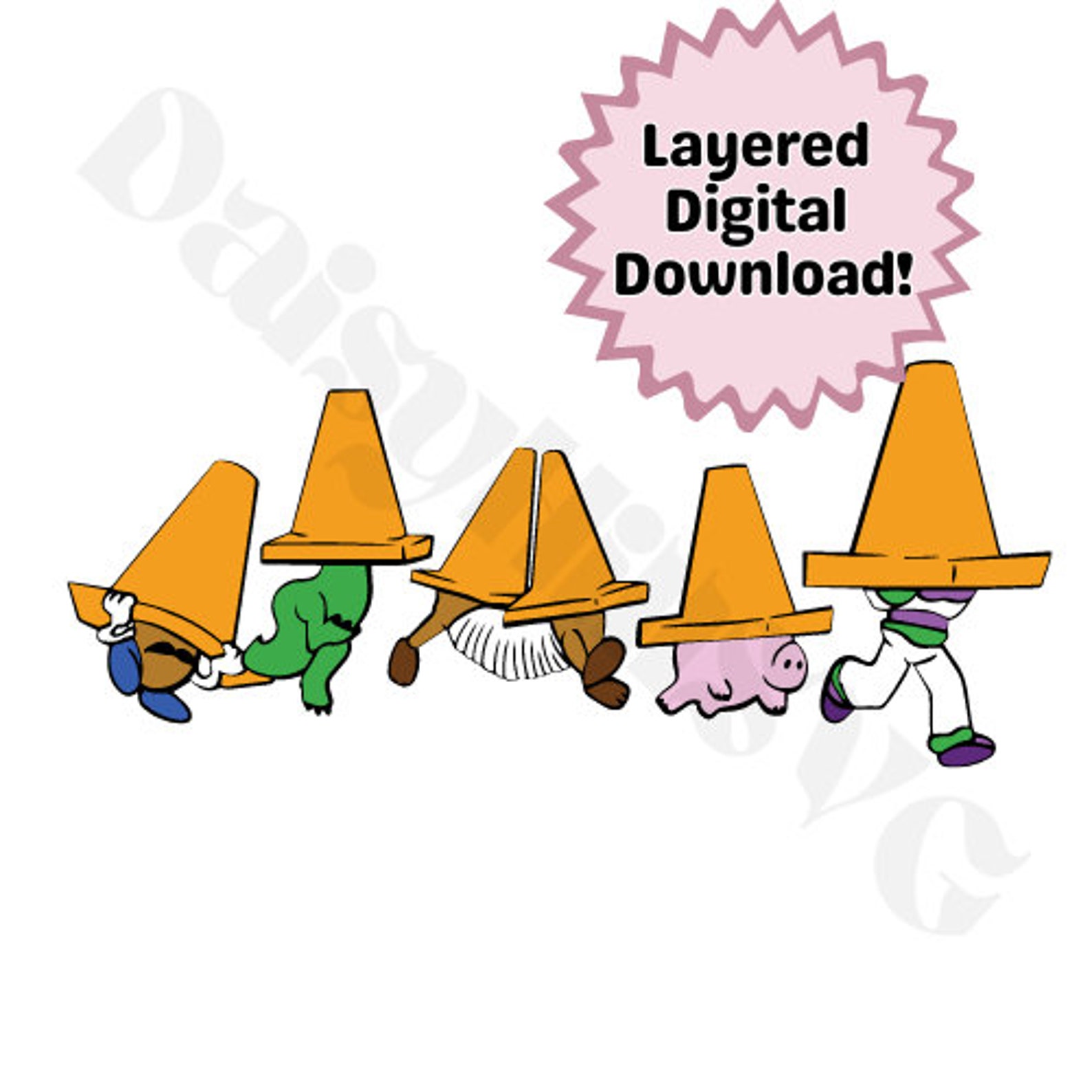 Layered Toy Traffic Cone SVG, PNG, JPEG - Etsy
