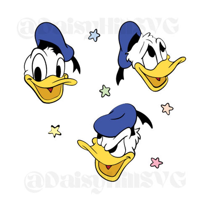 Layered Donald Faces SVG, PNG, JPG - Etsy