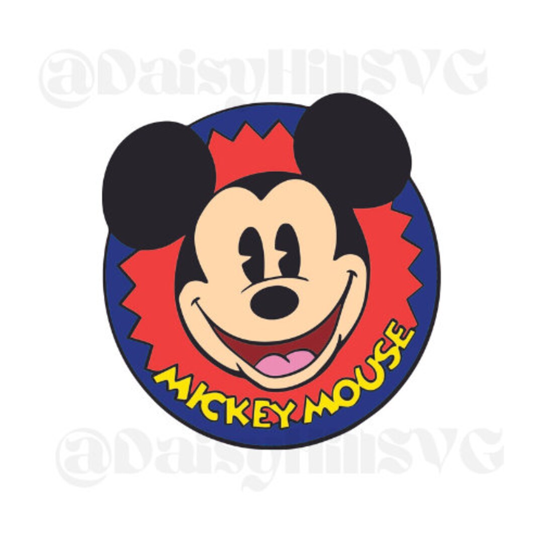Layered Retro Mickey Face SVG,PNG,DXF - Etsy