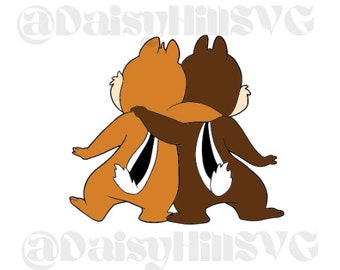 Chip and Dale Thanksgiving Clip Art, Chip 'n' Dale Thanksgiving Svg Cut ...
