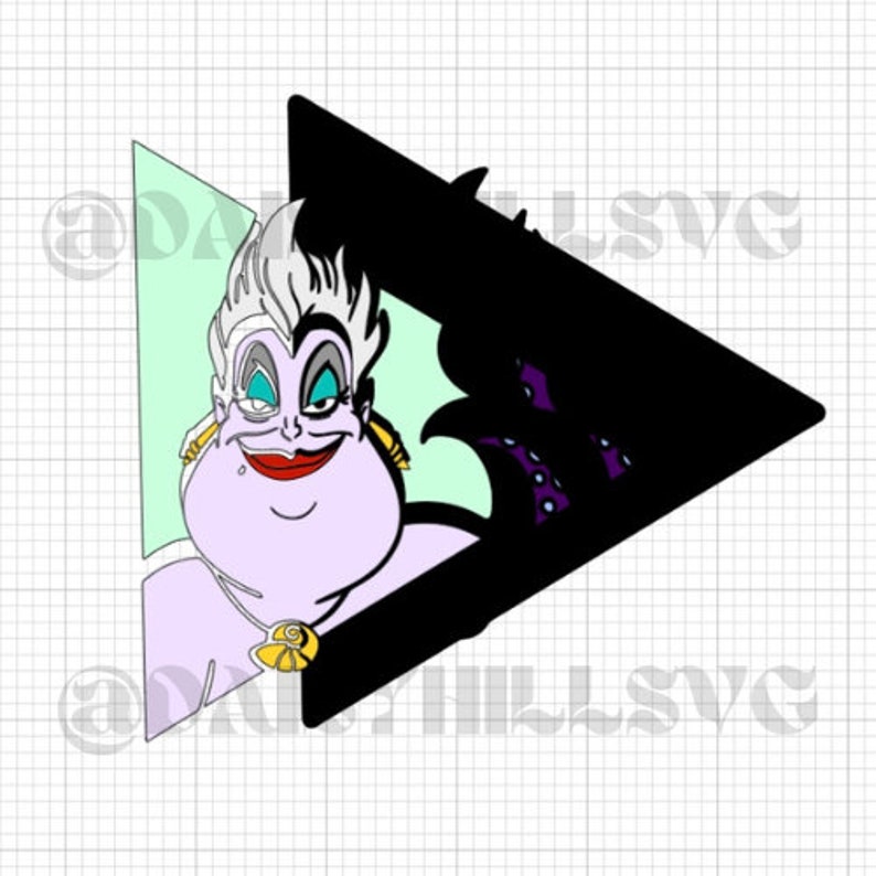 Layered Ursula, Little Mermaid Villain SVG,DXF,PNG Digital Download - Etsy