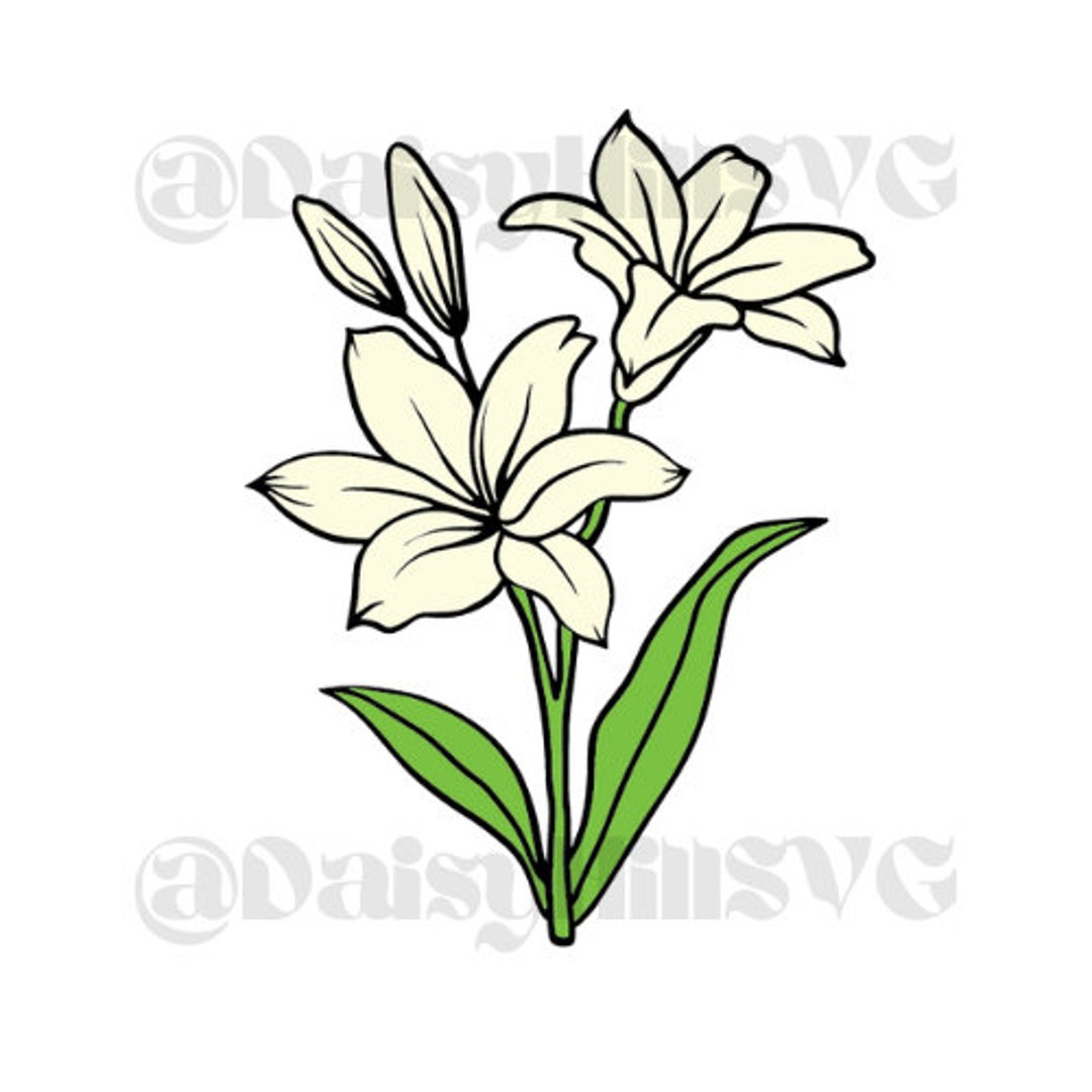 Layered Lilly Flower SVG, DXF, PNG Digital Download - Etsy